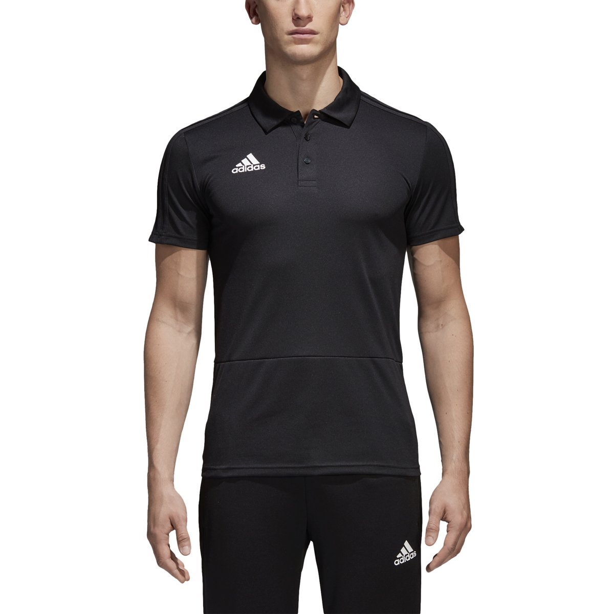 adidas Men's Condivo 18 Polo, Black/White Small