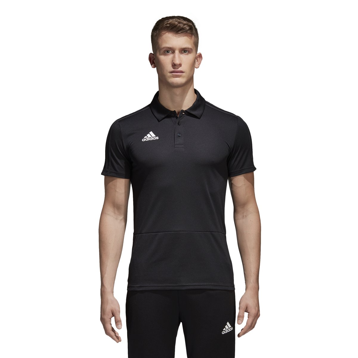 adidas Men's Condivo 18 Polo, Black/White Small