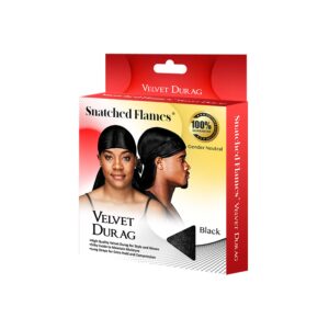 Velvet Du-RAG -Premium Quality- Wave Cap-Durag (Black)