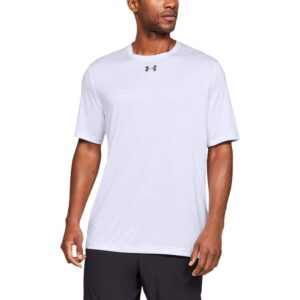 under armour men's ua locker 2.0 short sleeve large white