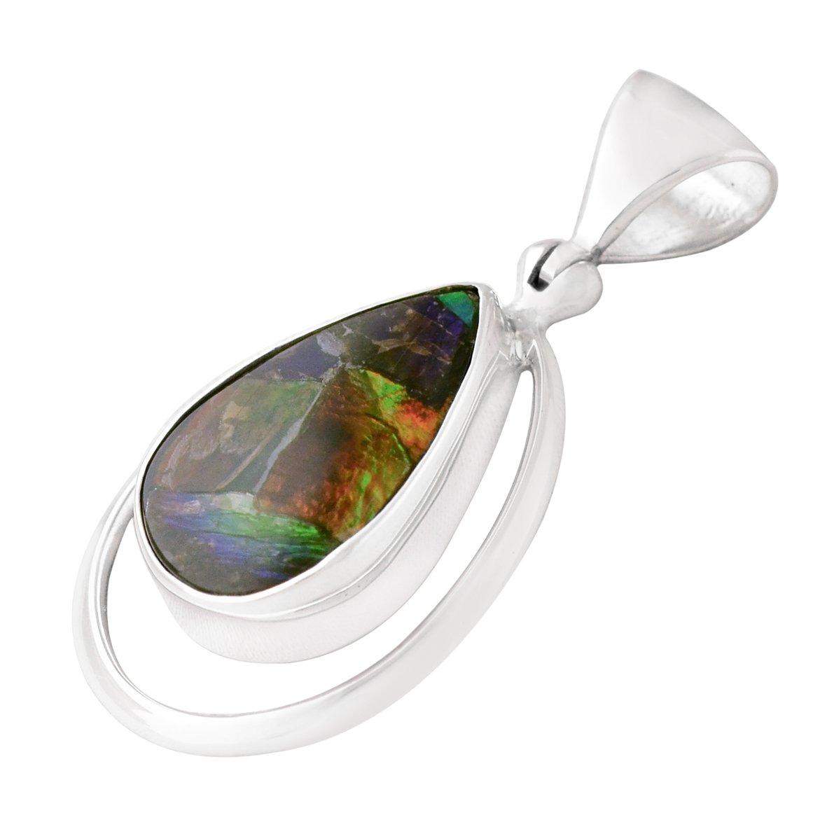 Starborn Ammolite Sterling Silver Pendant