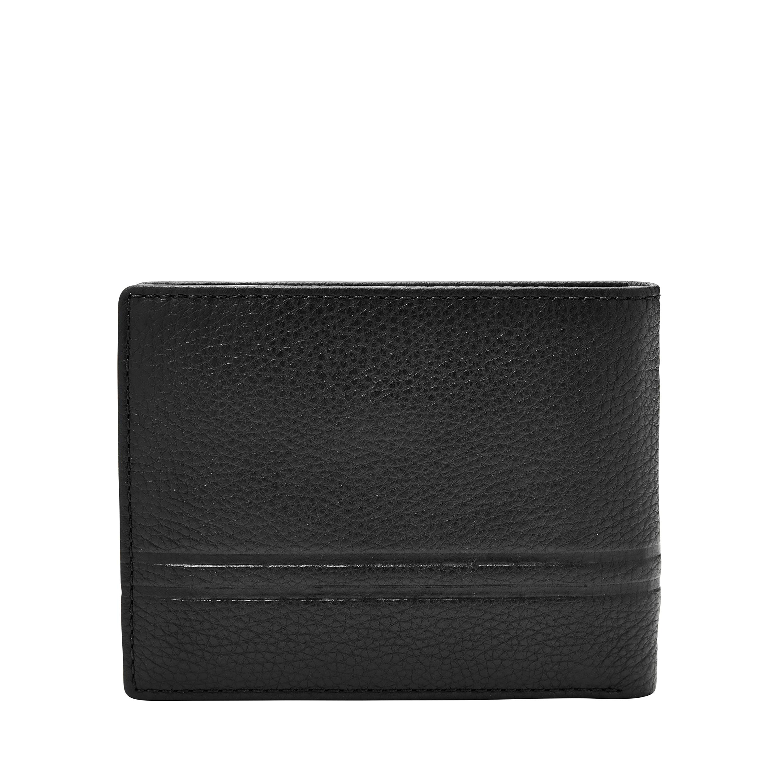 Fossil Men's Wilder Leather Bifold Wallet, Dark Brown