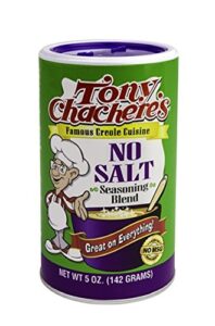 tony chachere's, seasoning, creole, no salt, pack of 6, size 5 oz - no artificial ingredients