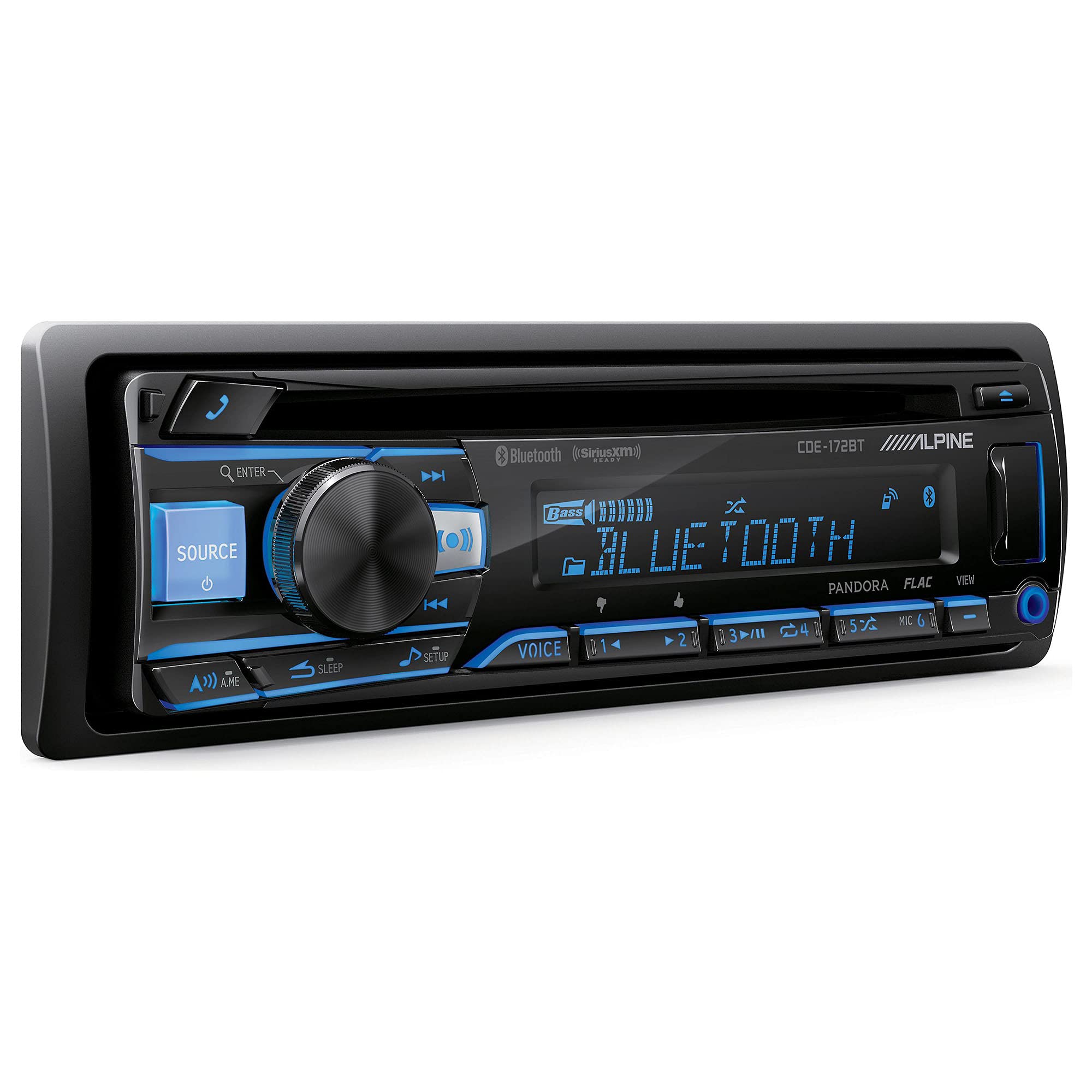 Alpine CDE-172BT Single DIN in Dash Bluetooth CD Player Radio Receiver +Free Mobile Bracket, Tweeter TW600,Absolute USA Electrical Tape BT1700