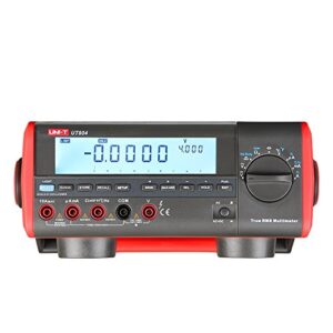 uni-t ut804 benchtop true rms digital multimeter bandwidth 100khz ac/dc voltage ac/dc current resistance frequency capacitance temperature diode 39999-count ±(0.025%+5) usb software, power: ac 220v