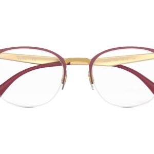 Ray-Ban RX6422 Square Prescription Eyeglass Frames, Matte Bordeaux On Rose Gold/Demo Lens, 49 mm