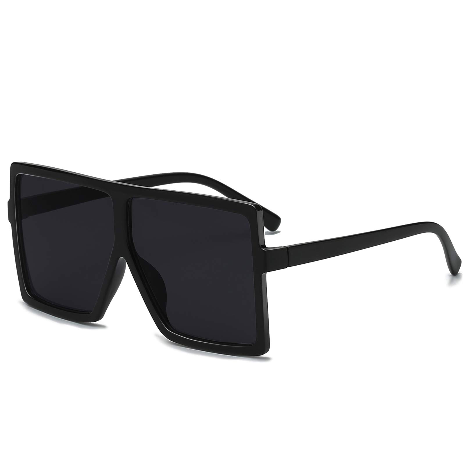 GRFISIA Square Oversized Sunglasses for Women Men Flat Top Fashion Shades