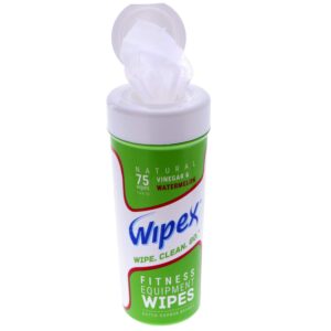 Wipex Gym Equipment Cleaner Gym Wipes - 75ct Yoga Mat Wipes & Workout Equipment Cleaner Wipes for Personal Use - Fitness Equipment, MMA Gear, Pilates, Spas, Gyms, Peloton Bikes, Watermelon Scent