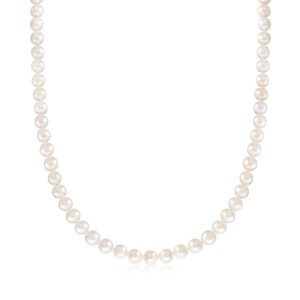 ross-simons 7-8mm cultured pearl necklace with 14kt yellow gold. 18 inches