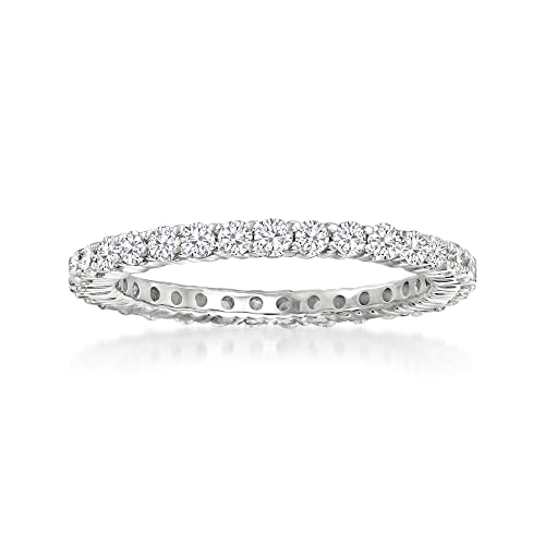 Ross-Simons 1.00 ct. t.w. Diamond Eternity Band in 14kt White Gold. Size 8