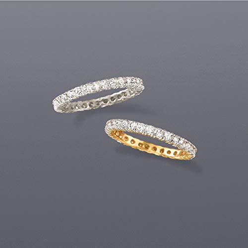 Ross-Simons 1.00 ct. t.w. Diamond Eternity Band in 14kt White Gold. Size 8