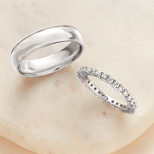 Ross-Simons 1.00 ct. t.w. Diamond Eternity Band in 14kt White Gold. Size 8