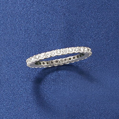 Ross-Simons 1.00 ct. t.w. Diamond Eternity Band in 14kt White Gold. Size 8