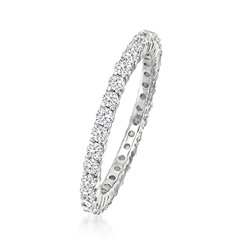 Ross-Simons 1.00 ct. t.w. Diamond Eternity Band in 14kt White Gold. Size 8