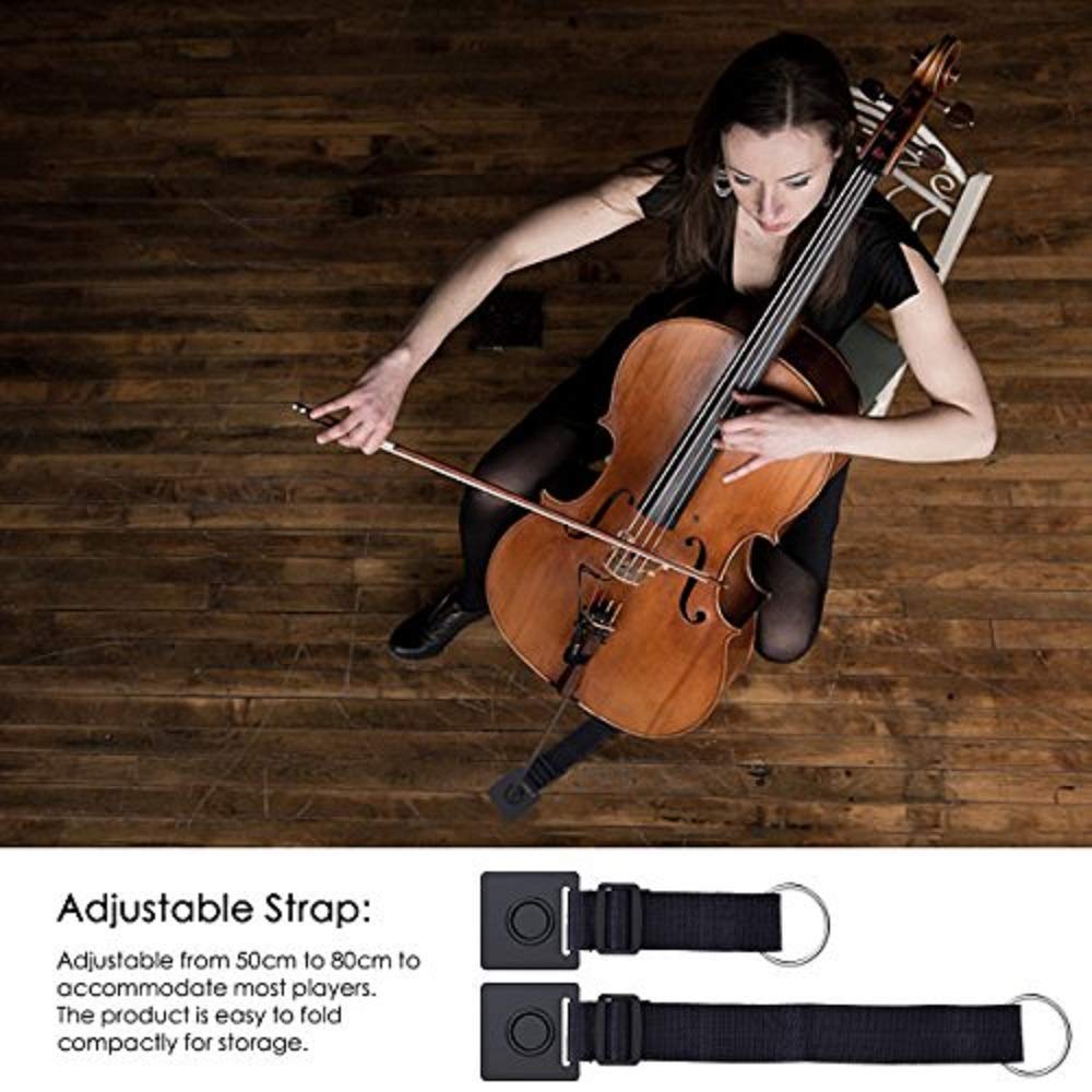 YoungRich Adjustable Cello Endpin Anchor Non-slip with O-ring Stopper Stand Thick Pad Antiskid Sponge for Cellist Practice Performance