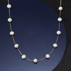 Ross-Simons 6-6.5mm Cultured Pearl Station Necklace