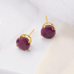 Ross-Simons 6.50 ct. t.w. Ruby Stud Earrings in 14kt Yellow Gold