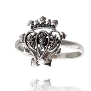 fashionjunkie4life sterling silver scottish luckenbooth ring with 2mm band, sizes 6, 7, 8, 9 (7)