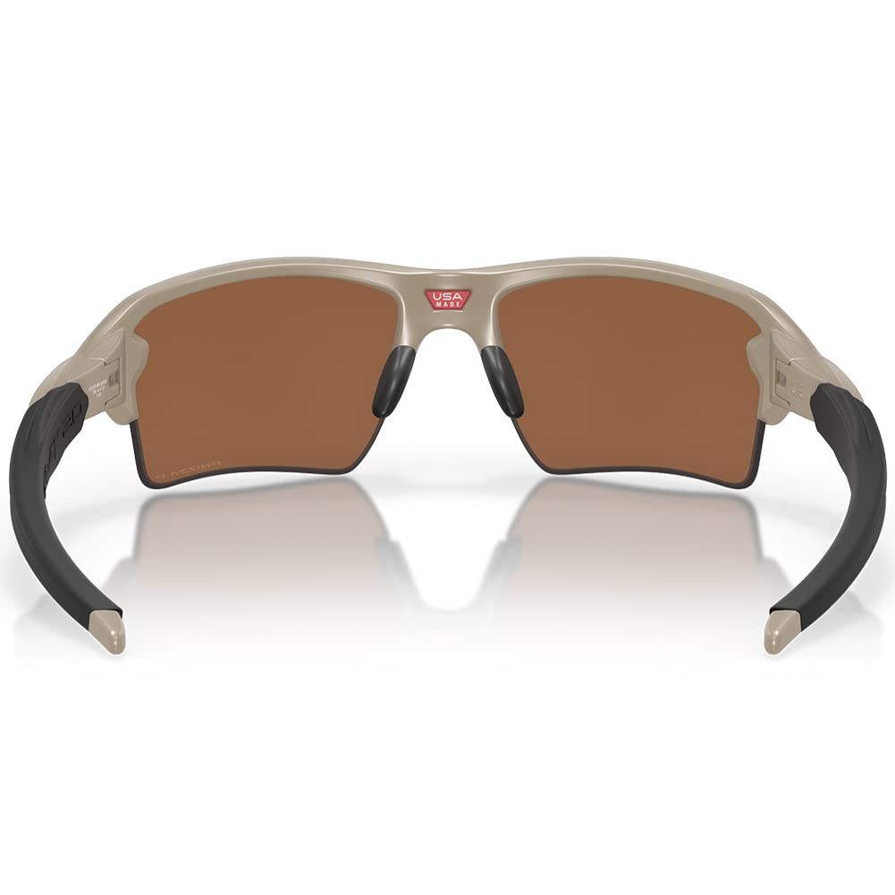 Oakley Men's Oo9188 Flak 2.0 XL Rectangular Sunglasses, (84) Desert Tan/Prizm Tungsten Polar, 59 mm