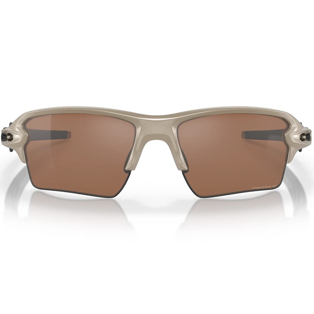 Oakley Men's Oo9188 Flak 2.0 XL Rectangular Sunglasses, (84) Desert Tan/Prizm Tungsten Polar, 59 mm