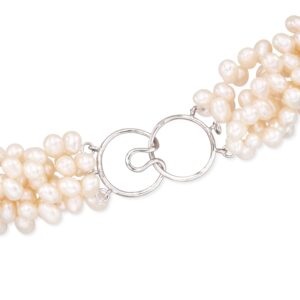 Ross-Simons 5-6mm Cultured Pearl Torsade Necklace With Sterling Silver. 18 inches