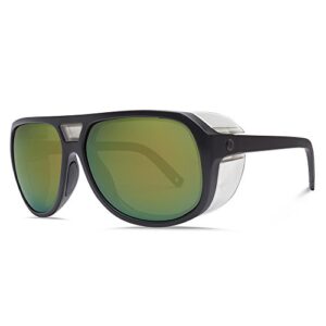 electric visual stacker matte black/ohm+polarized bronze green sunglasses