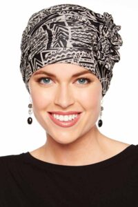 cardani flapper turban - vintage flapper hat in soft bamboo neutral tribal