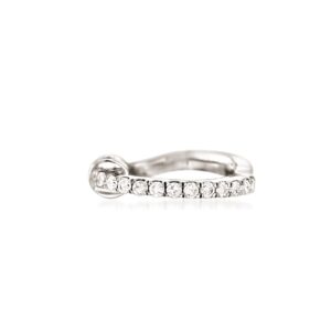 ross-simons diamond-accented single ear cuff in 14kt white gold