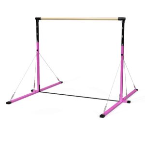 pro gen 4 adjustable kip bar from pro model with stainless steel cable supports horizontal bar gymnastics equipment