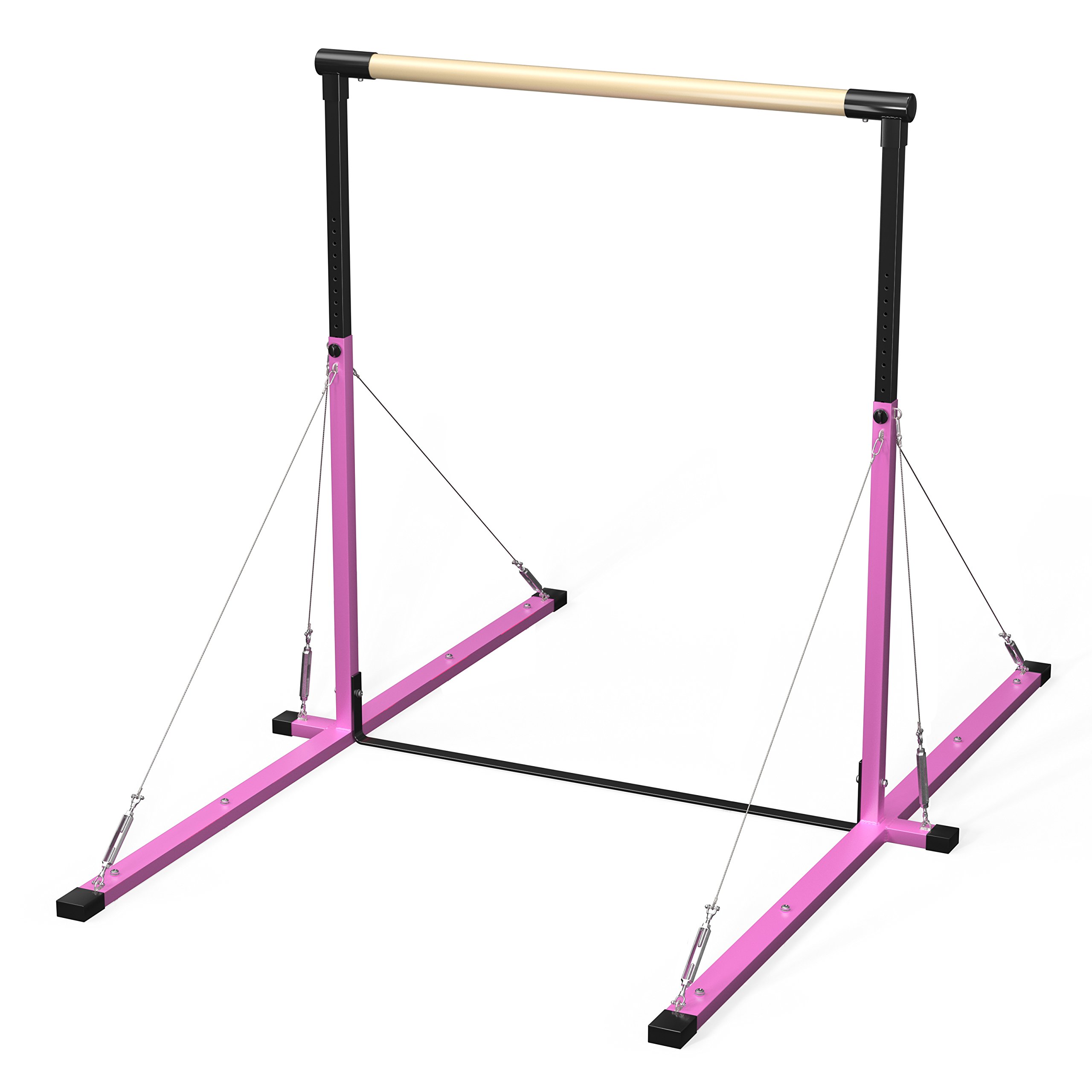 Pro Gen 4 Adjustable Kip Bar from Pro Model with Stainless Steel Cable Supports Horizontal Bar Gymnastics Equipment