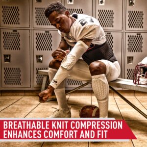 McDavid Elbow and Arm Compression Sleeve with HEX padding. For Basketball, Football, Baseball and more. Knit Airflow and UV Protection