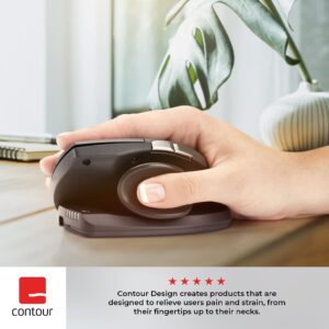 Contour Design Unimouse Left-Hand Mouse Wired - Wired Ergonomic Mouse for Laptop and Desktop Computer Use - 2.4GHz Fully Adjustable Mouse - Mac & PC Compatible