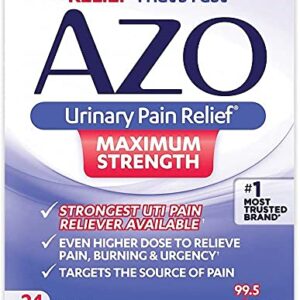 AZO UTI Pain Relief Bundle – AZO UTI Test Strips 3ct, AZO Urinary Pain Relief 24ct, AZO Cranberry Supplement 100ct