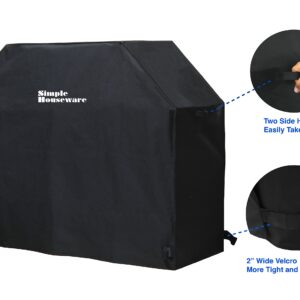 Simple Houseware 58-inch Waterproof Heavy Duty Gas BBQ Grill Cover, Weather-Resistant Polyester