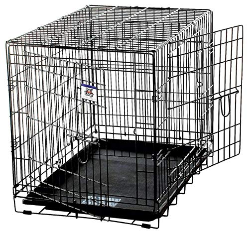 Pet Lodge® Wire Dog Crate | Small Pet Carrier | Easy to Clean | Multi-Functional Pet Crate | Double Door Crate | Great for Pets Up to 70lbs | Large