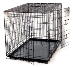 pet lodge® wire dog crate | small pet carrier | easy to clean | multi-functional pet crate | double door crate | great for pets up to 130lbs | giant