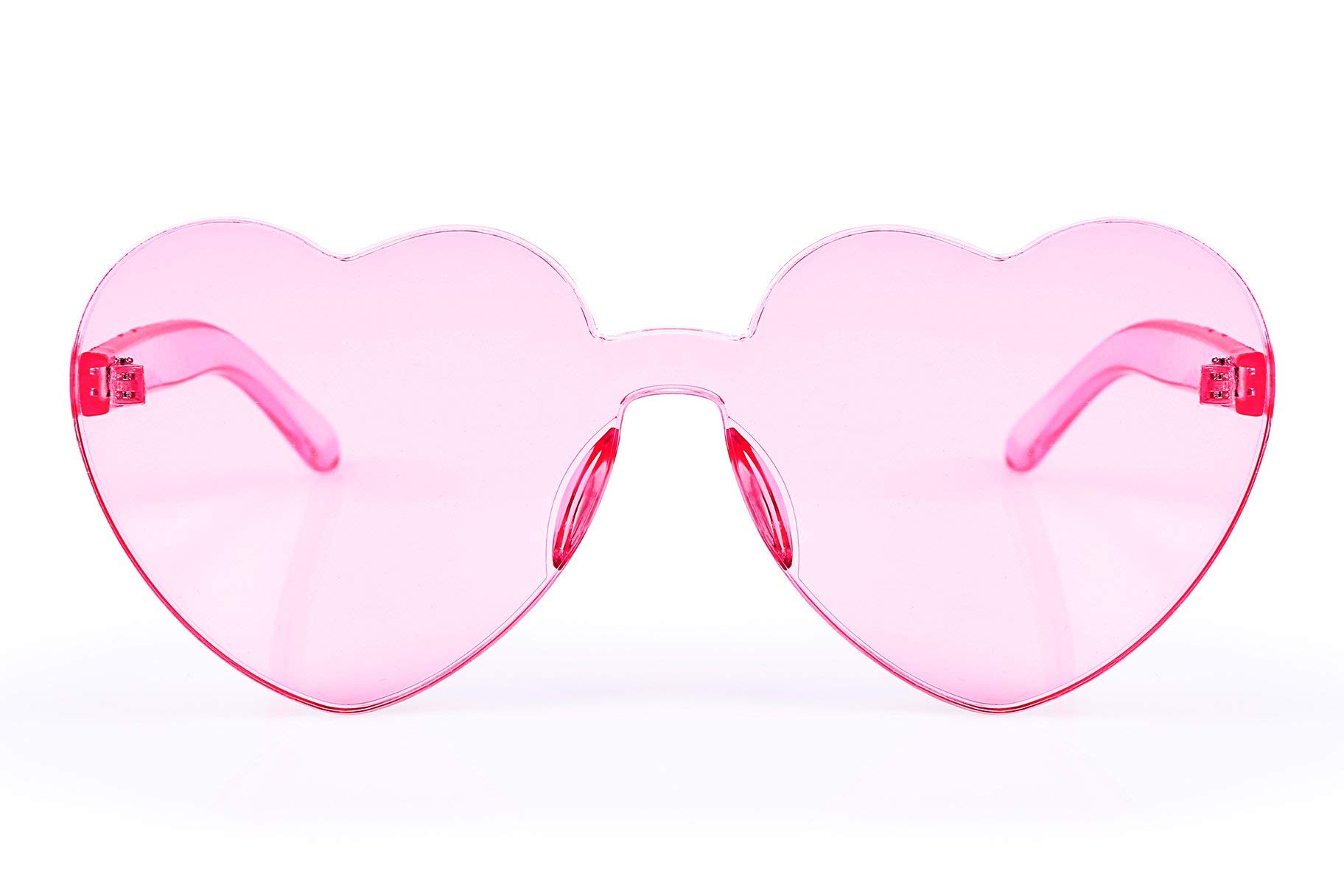 FEISEDY Thick Heart Sunglasses Rimless Heart Shaped Sun Glasses Women Fashion Love Glasses B2419