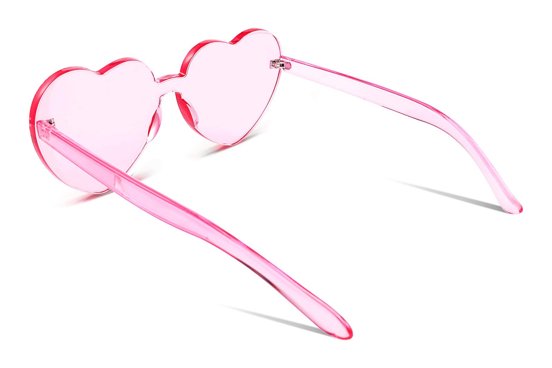 FEISEDY Thick Heart Sunglasses Rimless Heart Shaped Sun Glasses Women Fashion Love Glasses B2419