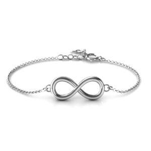 tsd 10k white gold classic infinity bracelet by jewlr