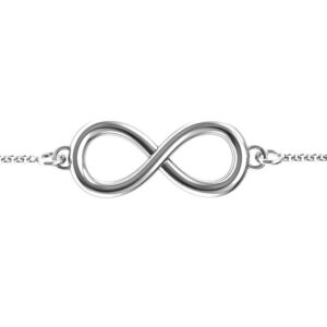 TSD 10K White Gold Classic Infinity Bracelet by JEWLR