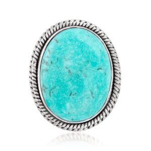 ross-simons turquoise ring in sterling silver. size 7