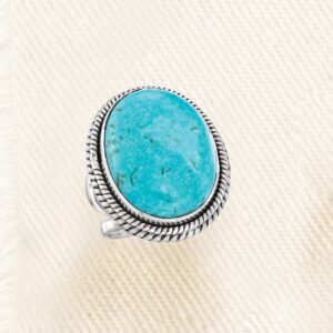 Ross-Simons Turquoise Ring in Sterling Silver. Size 7