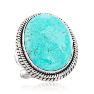 Ross-Simons Turquoise Ring in Sterling Silver. Size 7