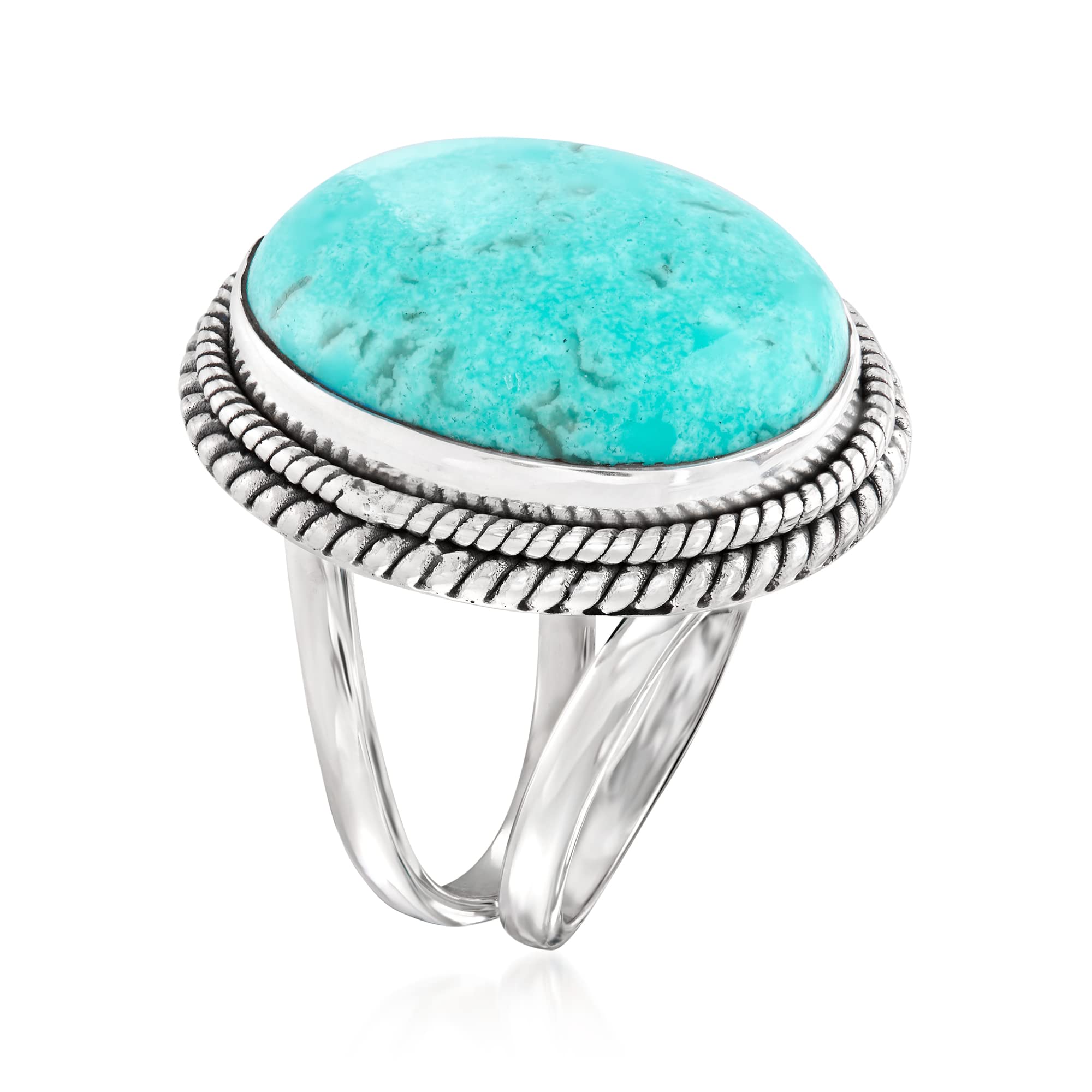 Ross-Simons Turquoise Ring in Sterling Silver. Size 7