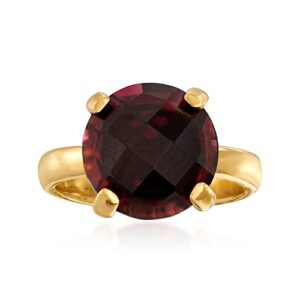 ross-simons 5.75 carat garnet ring in 18kt gold over sterling. size 7