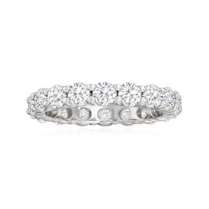 ross-simons 2.75 ct. t.w. cz eternity band in sterling silver. size 5