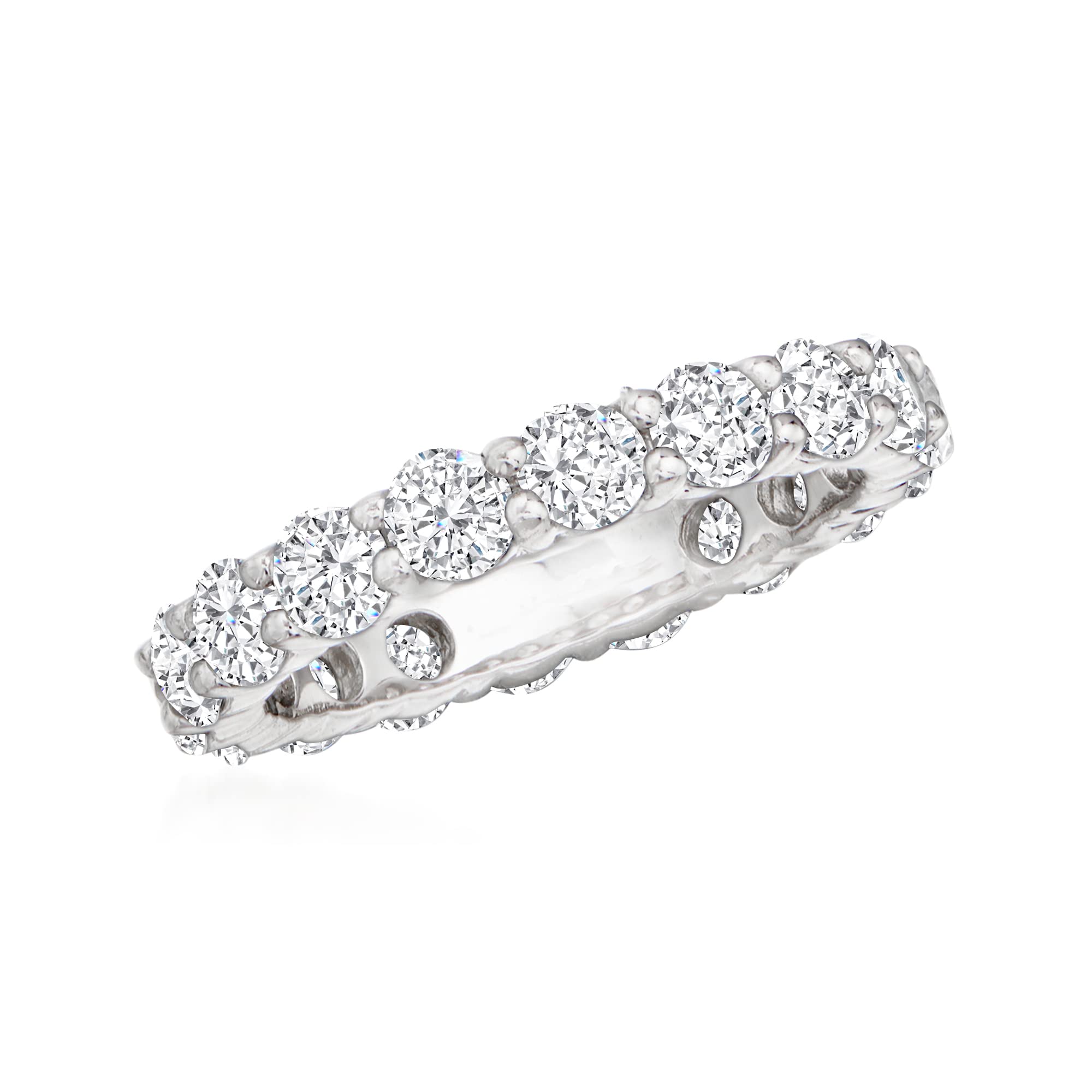 Ross-Simons 2.75 ct. t.w. CZ Eternity Band in Sterling Silver. Size 5