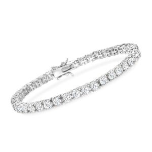 ross-simons 10.00 ct. t.w. cz tennis bracelet in sterling silver. 7 inches