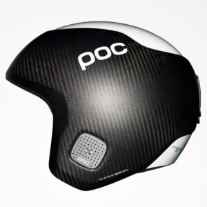 poc, super skull spin helmet for ski racing, uranium black/hydrogen white, x-small/small