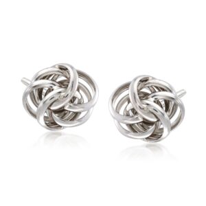 ross-simons italian sterling silver love knot earrings